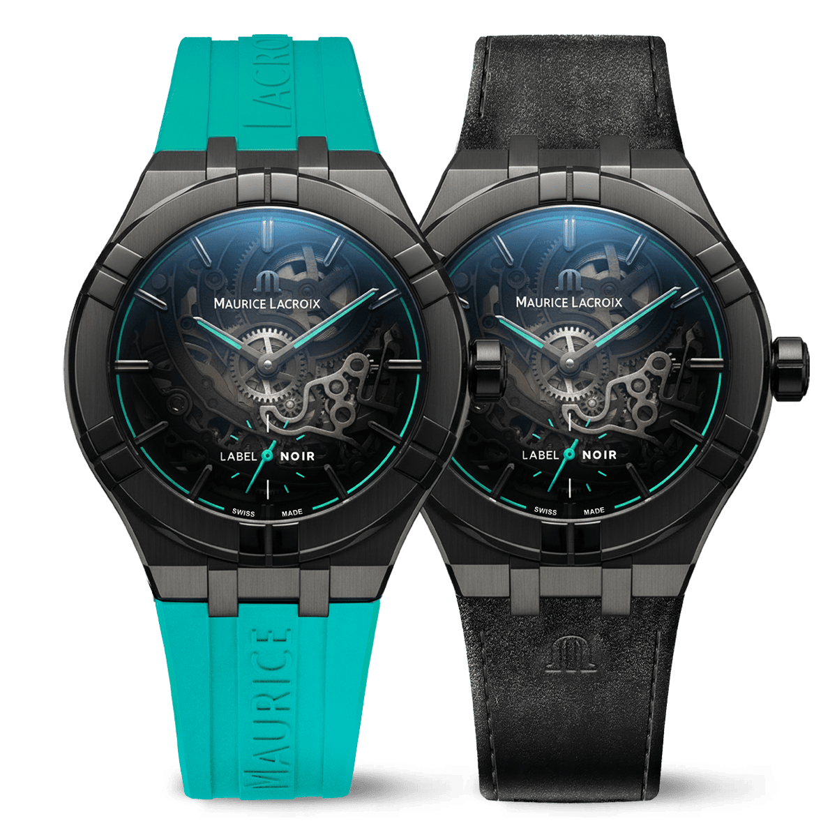Maurice Lacroix Aikon Skeleton 45mm Label Noir AI6028-DLB0B-030-H ...